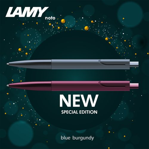 LAMY | 2025 LAMY noto Special Edition blue and burgundy 墨藍色與酒紅色 限量上市