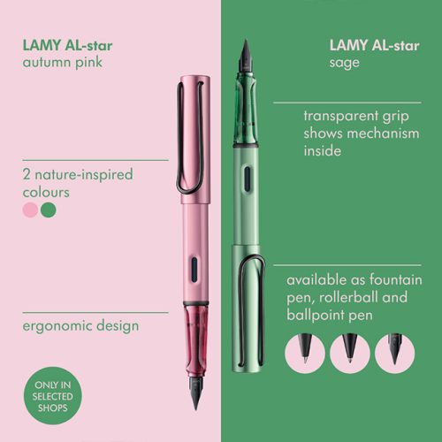 LAMY | 2024 LAMY AL star 恆星系列 autumn pink & sage 秋日紅與秋日綠－限量上市