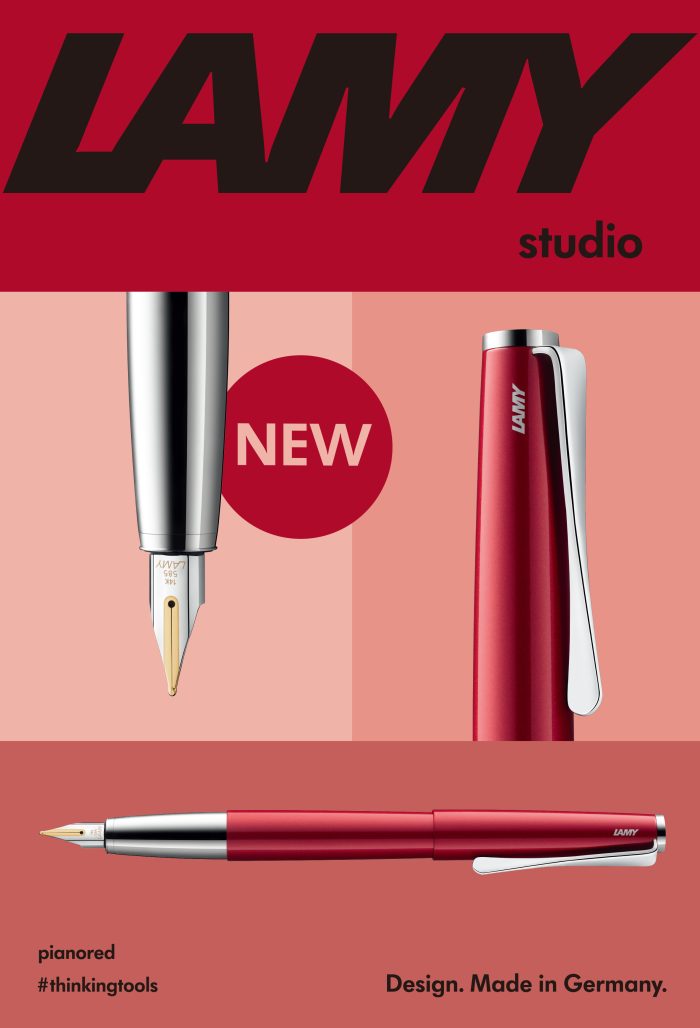 LAMY | 2024 LAMY studio系列限量 霧面 royalred 皇家紅色與 亮面 pianored 鋼琴紅 優雅上市
